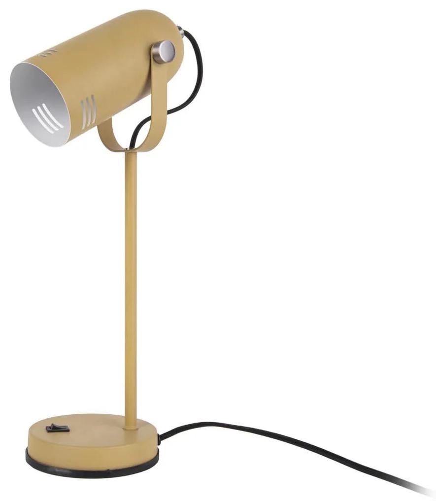 LEITMOTIV Stolní lampa Husk – žlutá ∅ 12,5 × 46 cm
