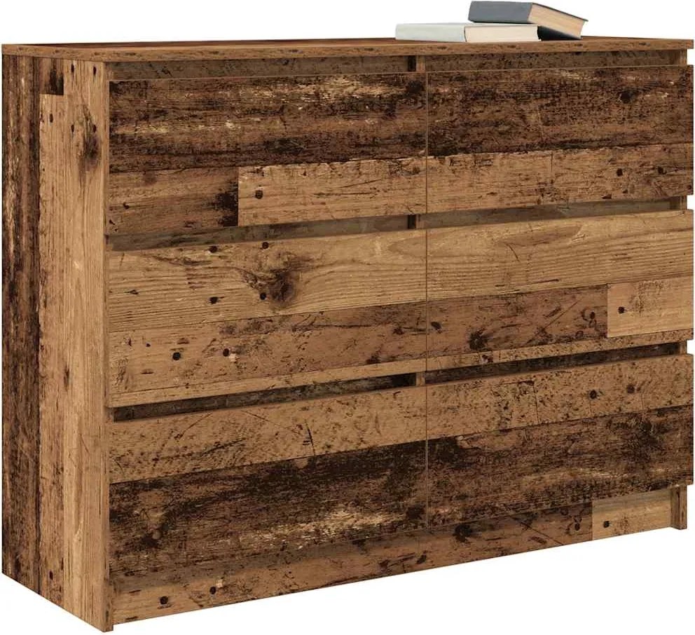 Příborník starého dřeva 100x35x76 cm Dřevěná konstrukce 3328505