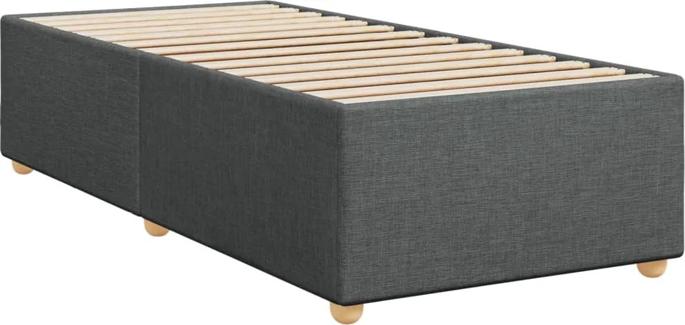 Rám postele bez matrace tmavě šedá 90 x 190 cm textil 3284695