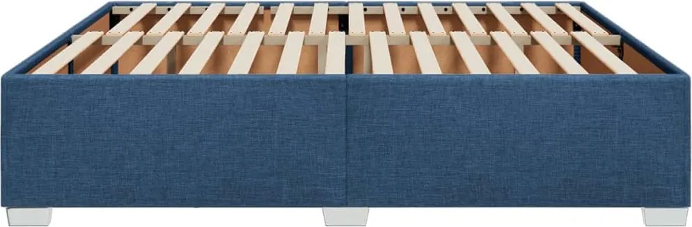 Rám postele bez matrace modrý 200 x 200 cm textil 3284505