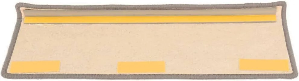 Schodové rohože 15 ks 65 x 21 x 4 cm tmavě béžové s obdélníkovým okrajem 326908
