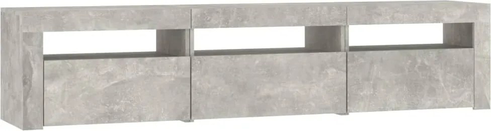 TV skříňka s LED osvětlením betonově šedá 180x35x40 cm 3152757