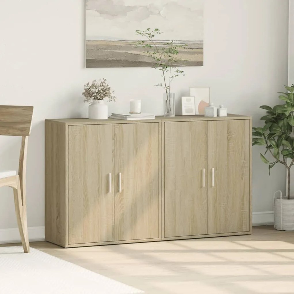 Příborníky 2 ks dub sonoma 60 x 31 x 70 cm kompozitní dřevo 3276541