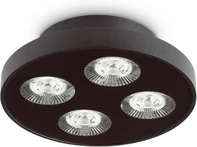 LED Stropní a nástěnné svítidlo Ideal Lux Garage PL4 round nero 205816 kulaté černé