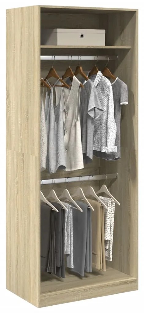 Šatní skříň dub sonoma 80 x 50 x 200 cm kompozitní dřevo 3307794