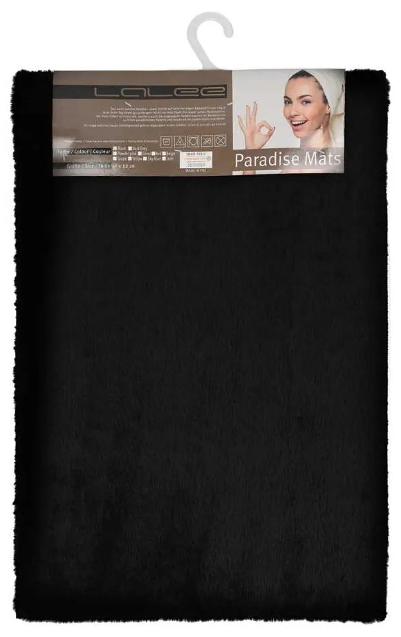 Lalee Koupelnová předložka Paradise Mats Black Rozměr koberce: 50 x 90 cm