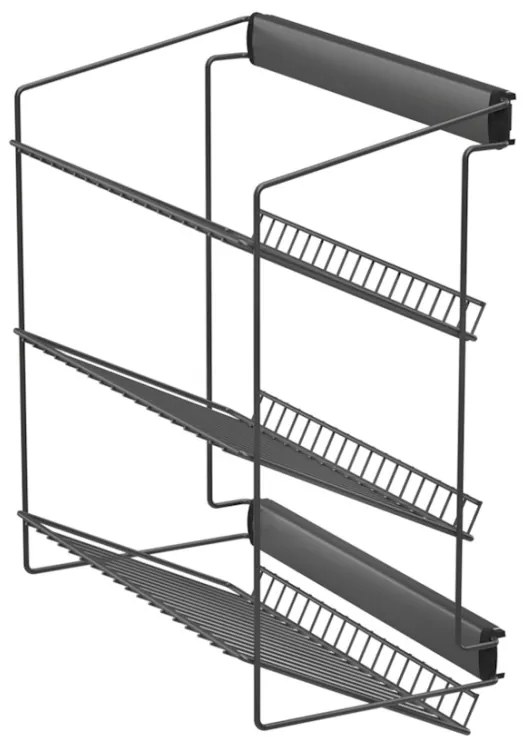 In-Design Úložný třípatrový koš Barva koše: stříbrná