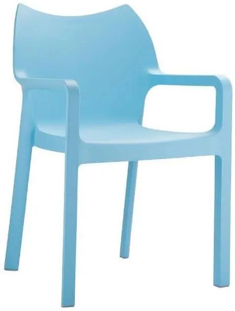 Bhm germany Jídelní židle s područkami Demy (SET 2 ks), modrá