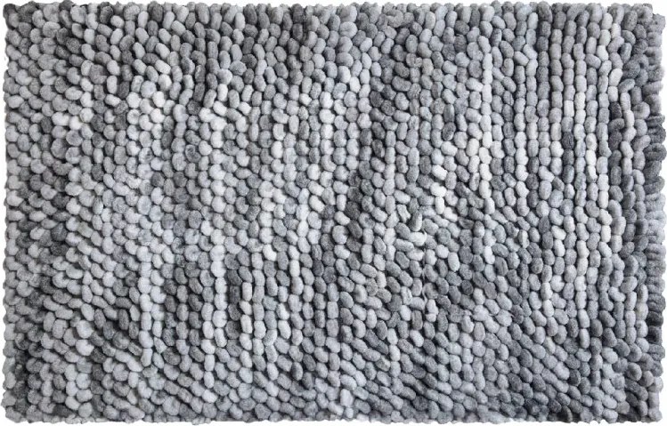 LineaDue PUNTO - Koupelnová předložka stříbrná šedá Rozměr: 70x120 cm