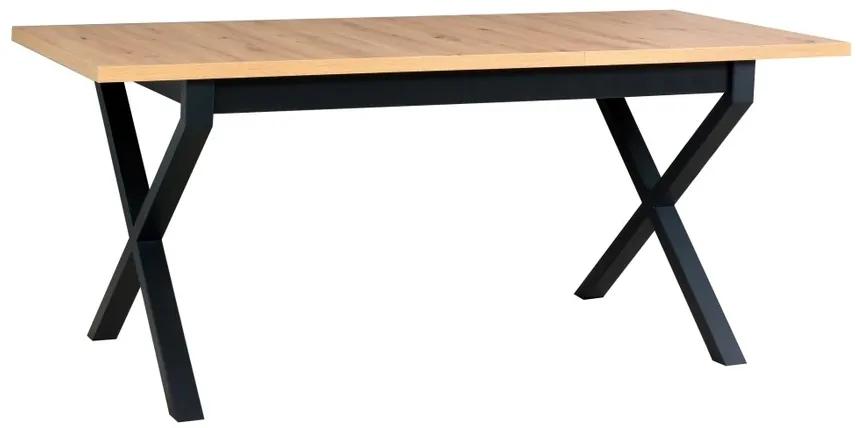 Jídelní stůl IKON 1 + doprava zdarma deska stolu olše, nohy stolu / podstava černá