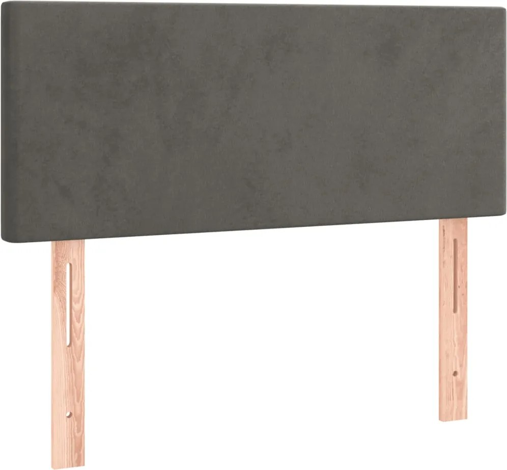 Box spring postel s matrací tmavě šedá 100x200 cm samet 3141168
