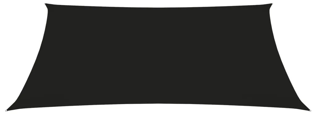 135791 vidaXL Stínicí plachta oxfordská látka lichoběžník 2/4 x 3 m černá