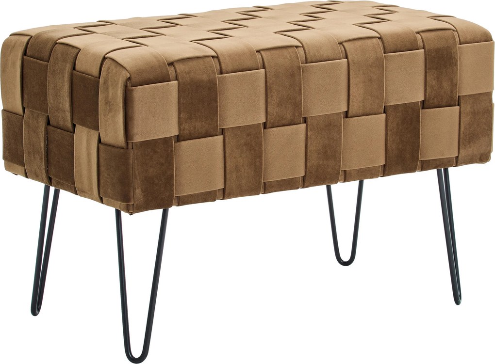 XXXLutz TABURETOVÁ LAVICE, kov, textil, 72/49/42 cm Xora - Taburety - 000075004201