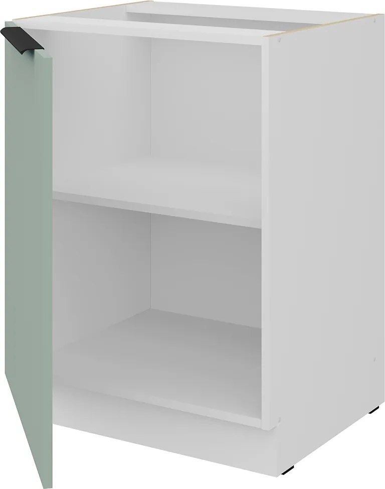 ARIA sb | dolní skříňka 60 D 1F policová | 60 cm | ANTI FINGERPRINT povrch | bílá/aquamarine