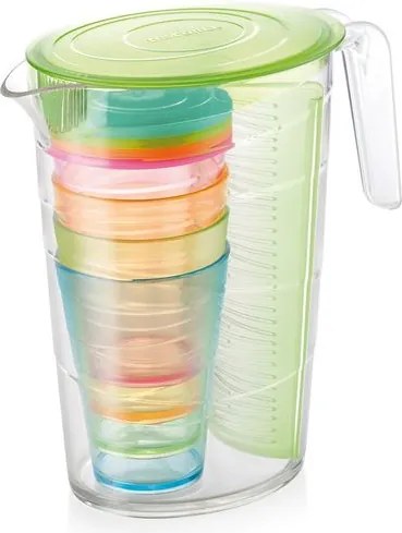 TESCOMA Džbán myDRINK 2,5 l, 4 poháry s víčkem, zelená