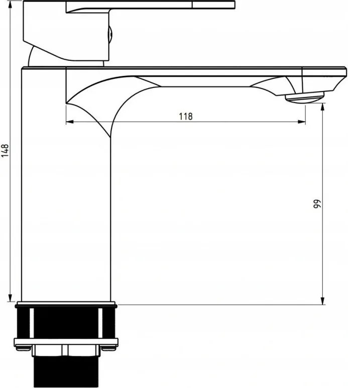 Mexen MILO - umyvadlová baterie, chromová, 71300-00