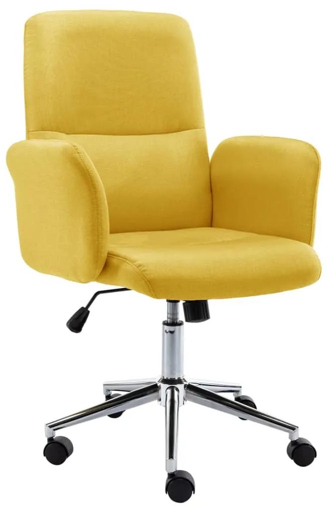 323243 vidaXL Kancelářská židle žlutá textil