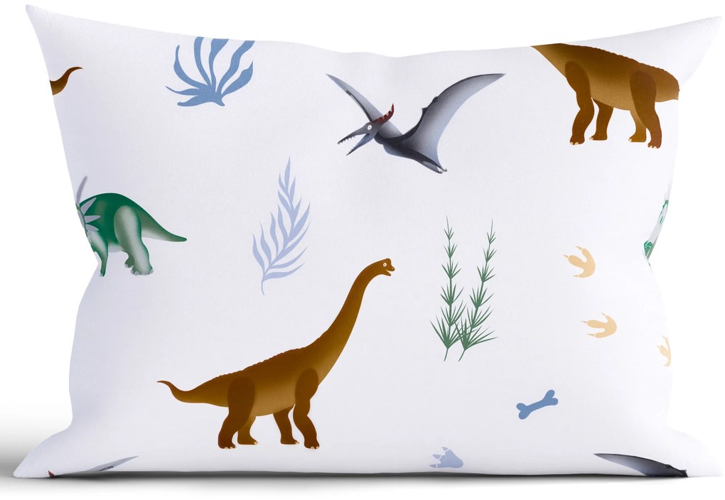 MK Lůžkoviny Bavlněný povlak na polštář Renforcé 40 x 60 cm - Dinosauři