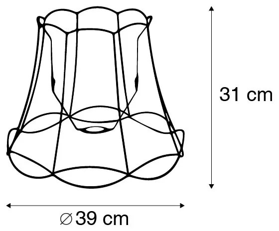Kovový stínidlo černé 40/31 - Granny Frame