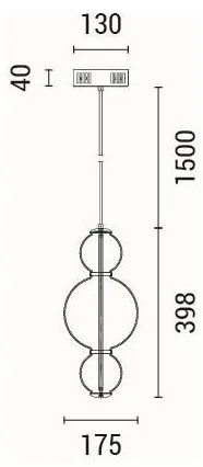LED Lustr na lanku BLOSSOM LED/12,6W/230V 3000K