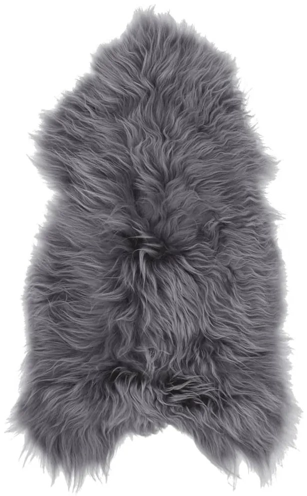 335857 vidaXL Islandská ovčí kůže šedá 70 x 110 cm