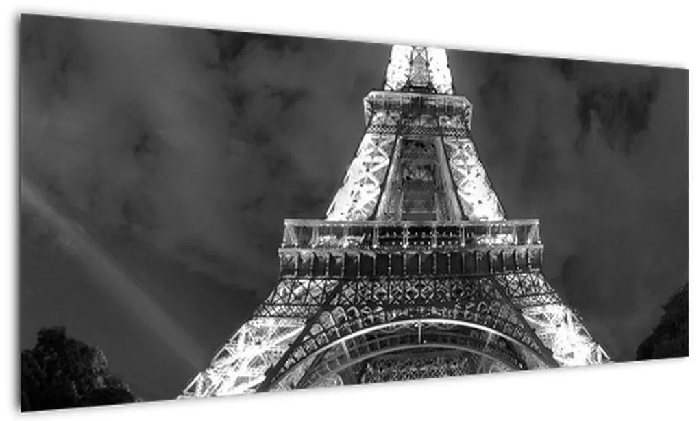 Eiffelova věž v noci, obraz (100x40cm)
