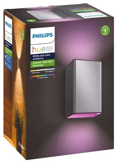 Philips 17464/47/P7 - LED RGB Venkovní svítidlo Hue RESONATE 2xLED/8W/230V IP44