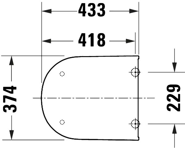 Duravit 28210000 - Záchodové prkénko D-CODE 37,4x43,3 cm bílá