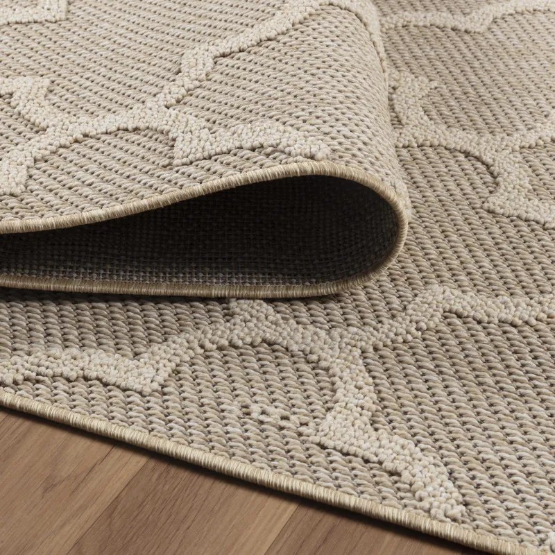 Ayyildiz, Kusový koberec Patara 4951 Beige – na ven i na doma, 140x200, béžová, chodba / předsíň