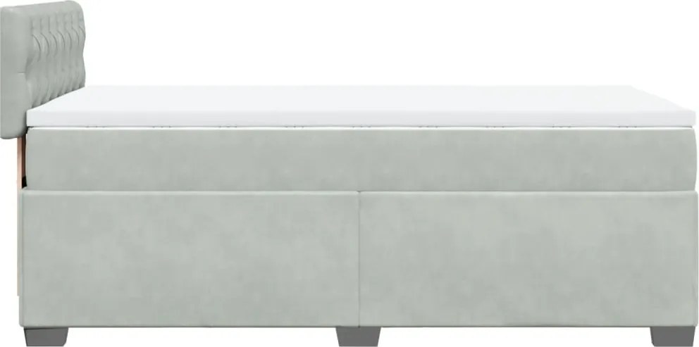 Box spring postel s matrací světle šedá 80 x 200 cm samet 3288468