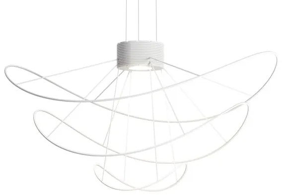 Axo light SPHOOPS3BCBCLED Hoops 3, bílé závěsné svítidlo, 2x17,5W LED 3000K stmívatelné, prům. 100cm, výška 54cm