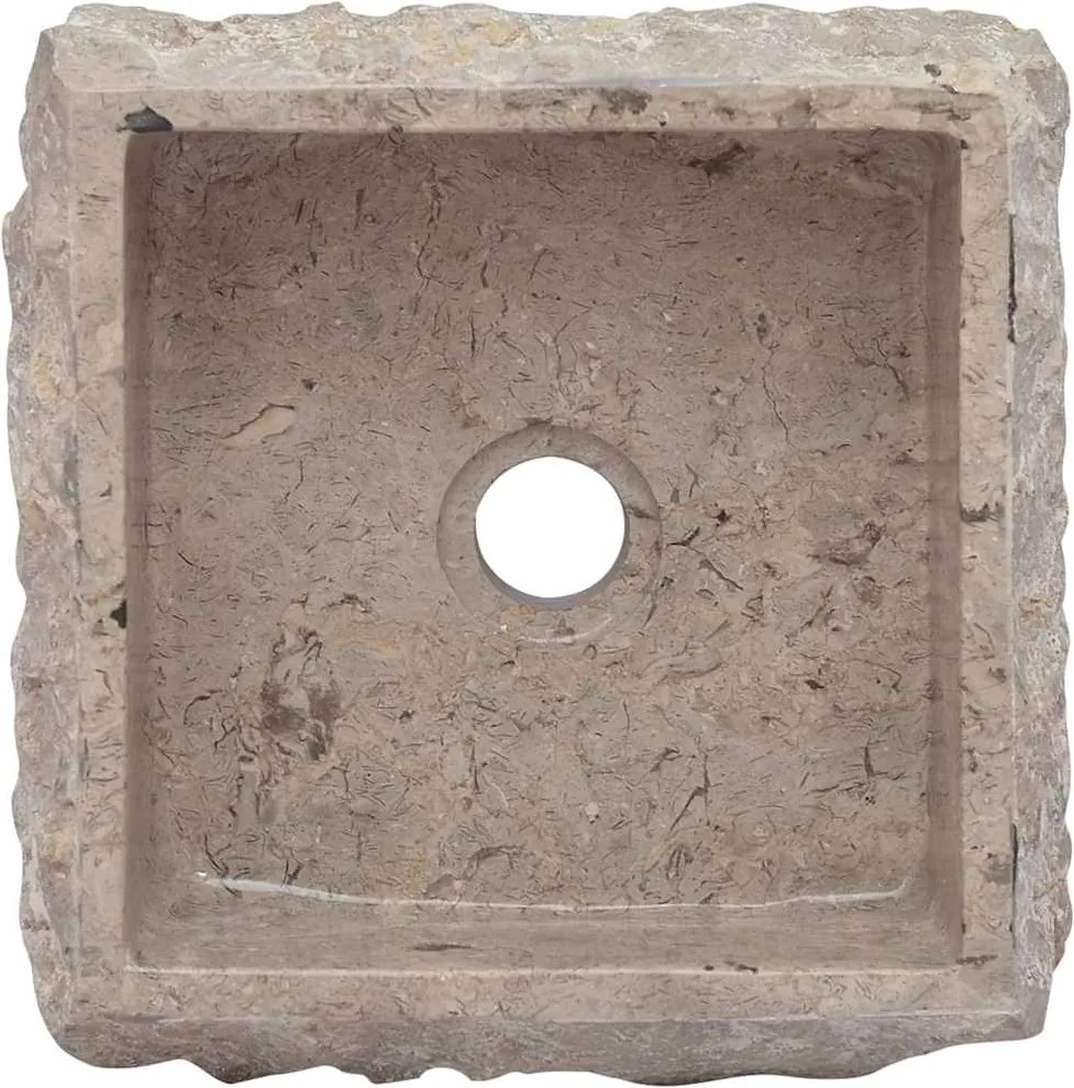 Umyvadlo šedé 30 x 30 x 13 cm mramor 149176