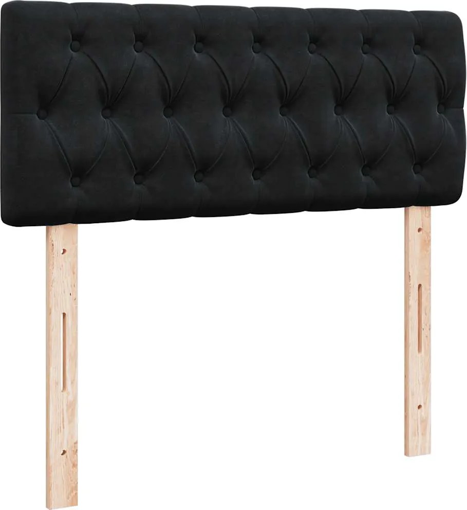Box spring postel s matrací černá 120 x 190 cm samet 3287694