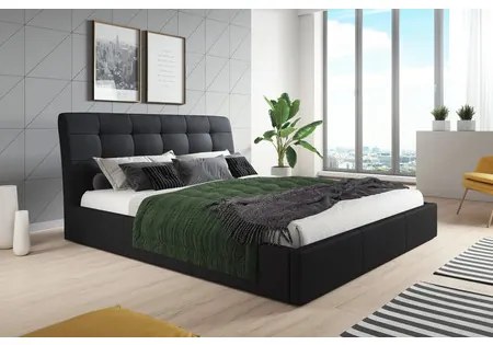 Čalouněná postel ADLO rozměr 120x200 cm Černá