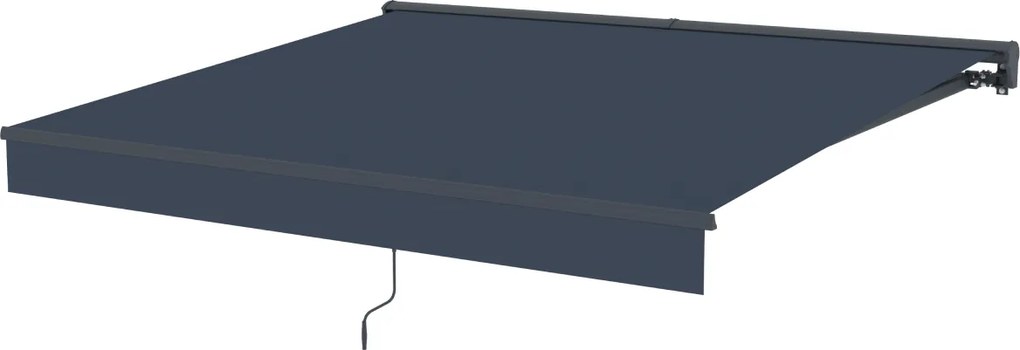 Elektrická markýza s LED osvětlením BestBerg BBSU-EL295CG / 295 x 250 cm / šedá