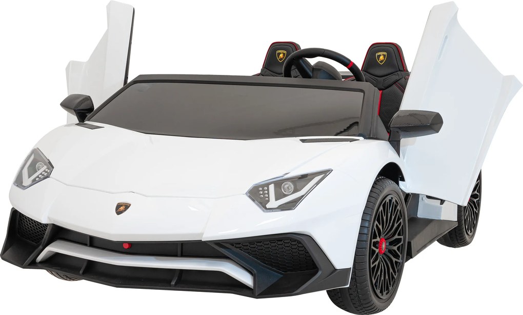 Ramiz Elektrické autíčko Lamborghini Aventador SV pro 2 děti bílé