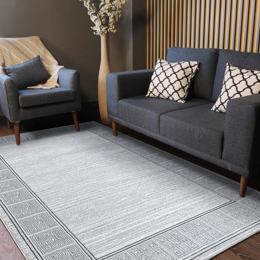 Dywany Łuszczów, Kusový koberec Allure 8783 l.grey/white, 80x150, šedá, kancelář