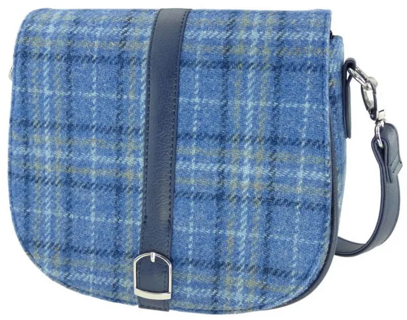 Kabelka Beauly Harris Tweed - Light Blue Check