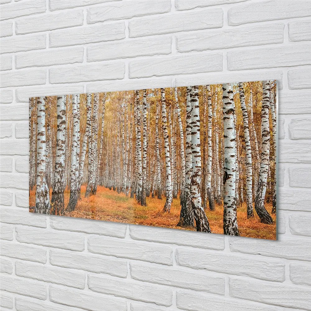 akrylový obraz podzimní stromy 125x50 cm