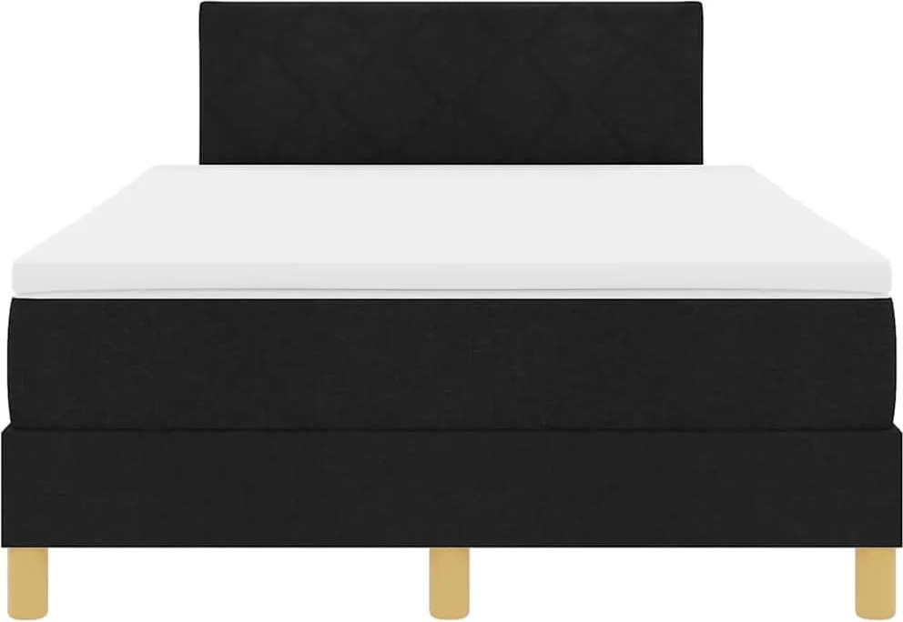 Postel s boxspringem s polštářem Černá 120 x 190 cm textil 3338981