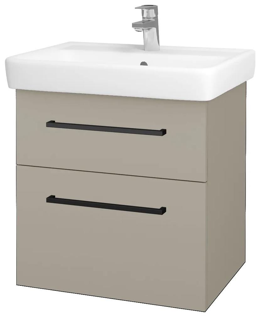 Dřevojas Koupelnová skříň Q MAX SZZ2 60 Varianta: N01 Bílá lesk / Úchytka T02 / L03 Antracit vysoký lesk