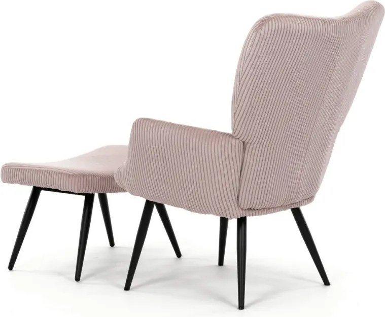 Relaxační křeslo AK-L7285 PINK6, manšestrová látka, růžová (70 x 81) cm
