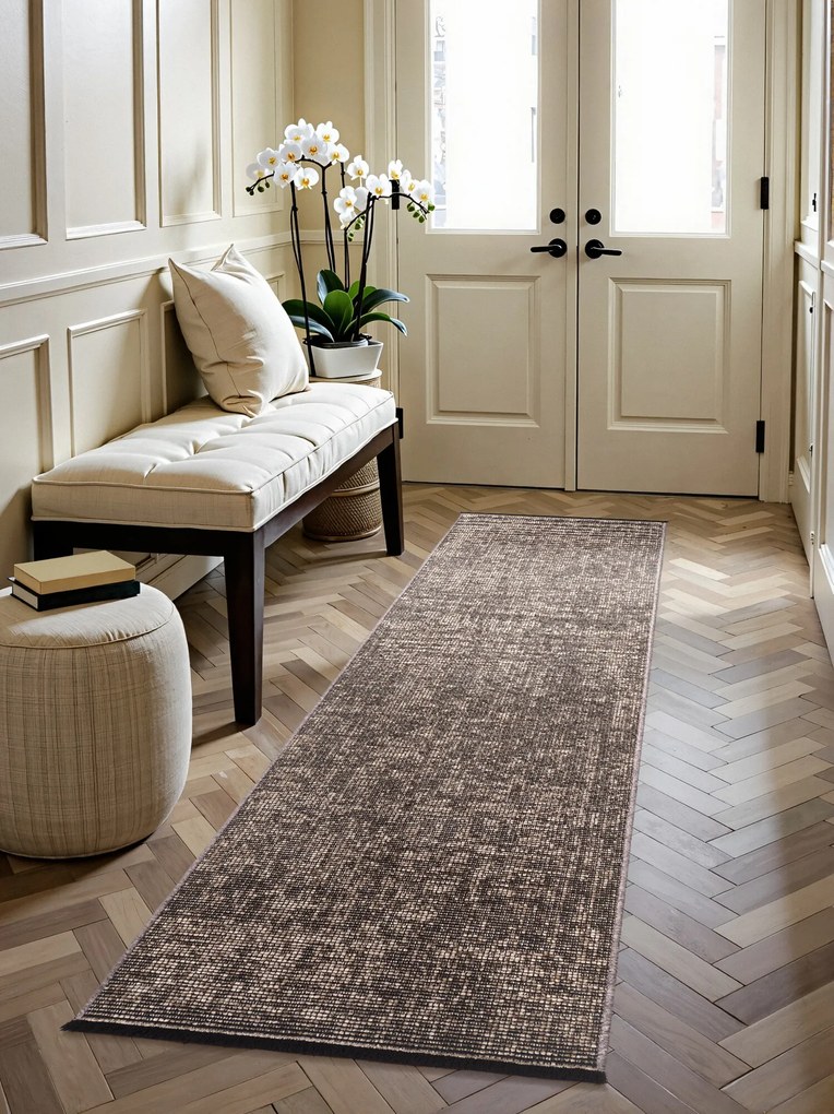 ELLE Decoration, AKCE: 80x250 cm Běhoun Brilliance Prisma 106312 Beige z kolekce Elle, hnědá, ložnice