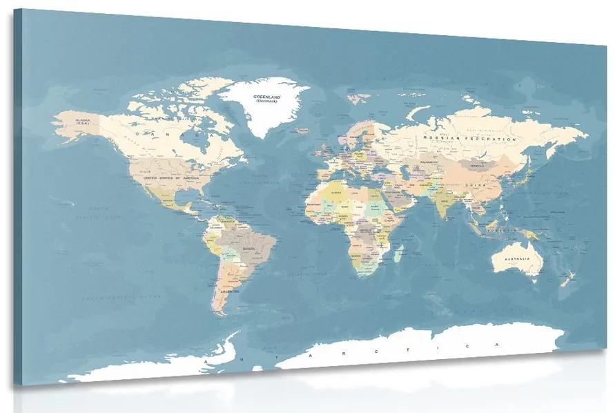 Obraz stylová vintage mapa světa Varianta: 120x80