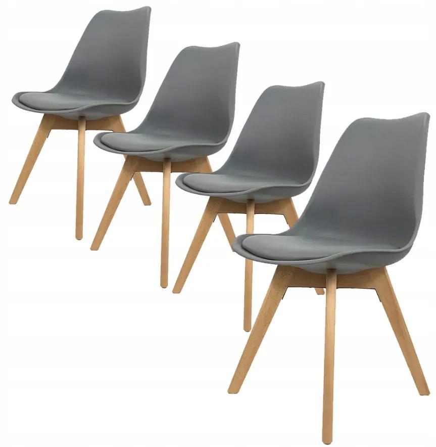 Jídelní židle SCANDI tmavě šedé 4 ks - skandinávský styl
