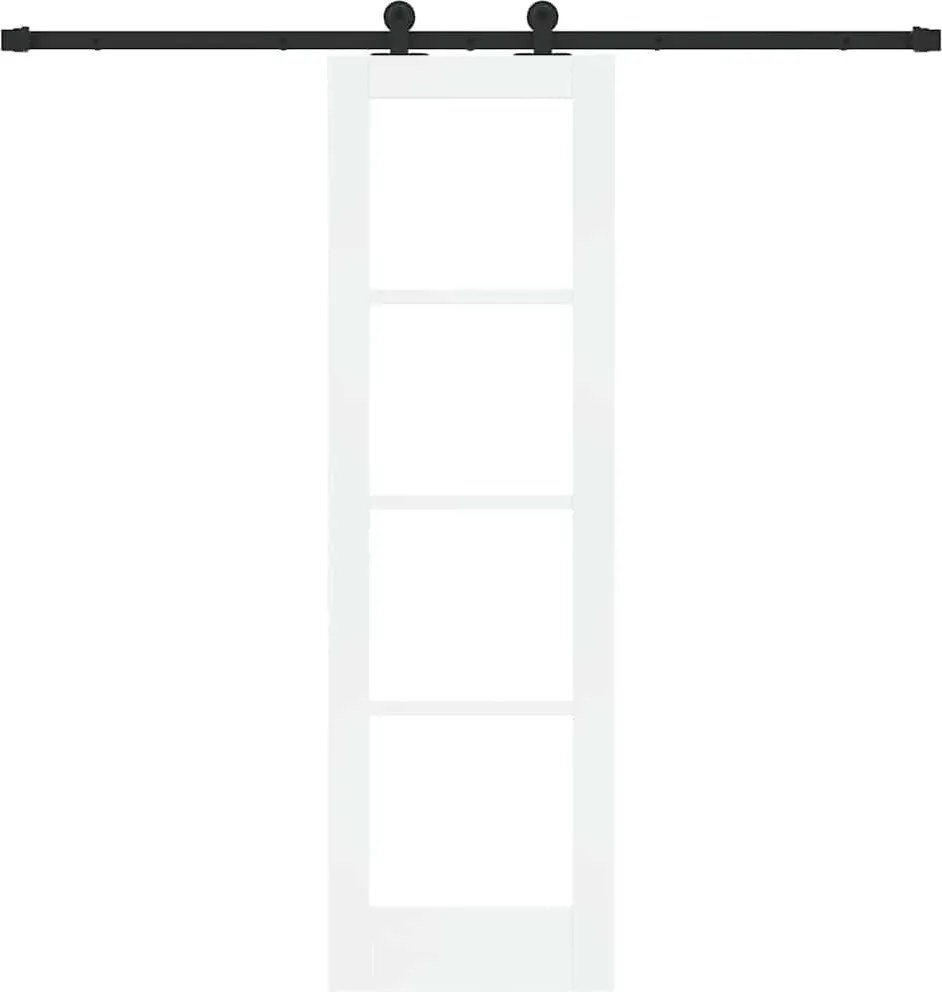 Posuvné dveře ORKDAL 61 x 198,5 cm Masivní borové dřevo a sklo 3332014