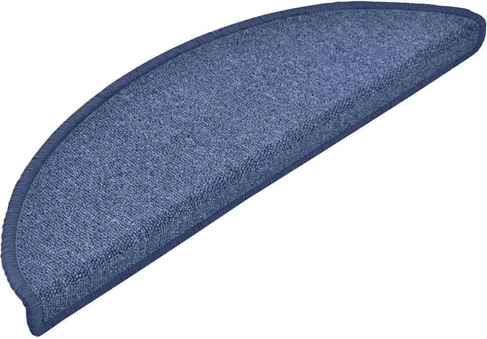 Schodové rohože 30 ks 56 x 17 x 3 cm modré, půlkulaté 3365740