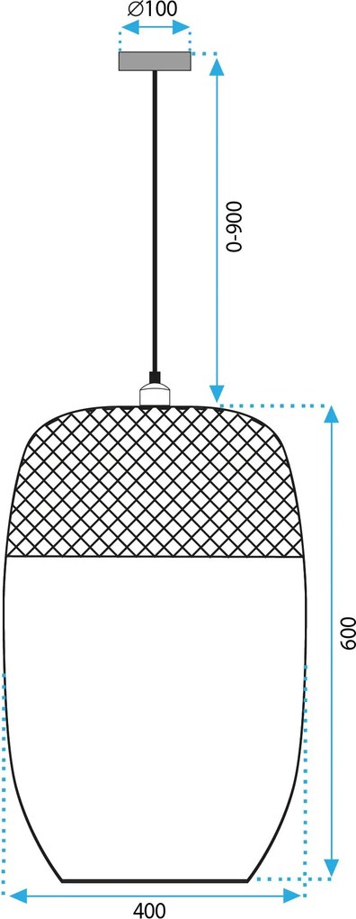 Toolight BOHO, stropní svítidlo 1xE27 APP1327-1CP, přírodní hnědá, OSW-05678