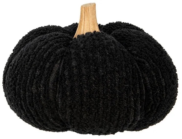 Černá látková dekorace dýně Pumpkin - Ø 15*12 cm