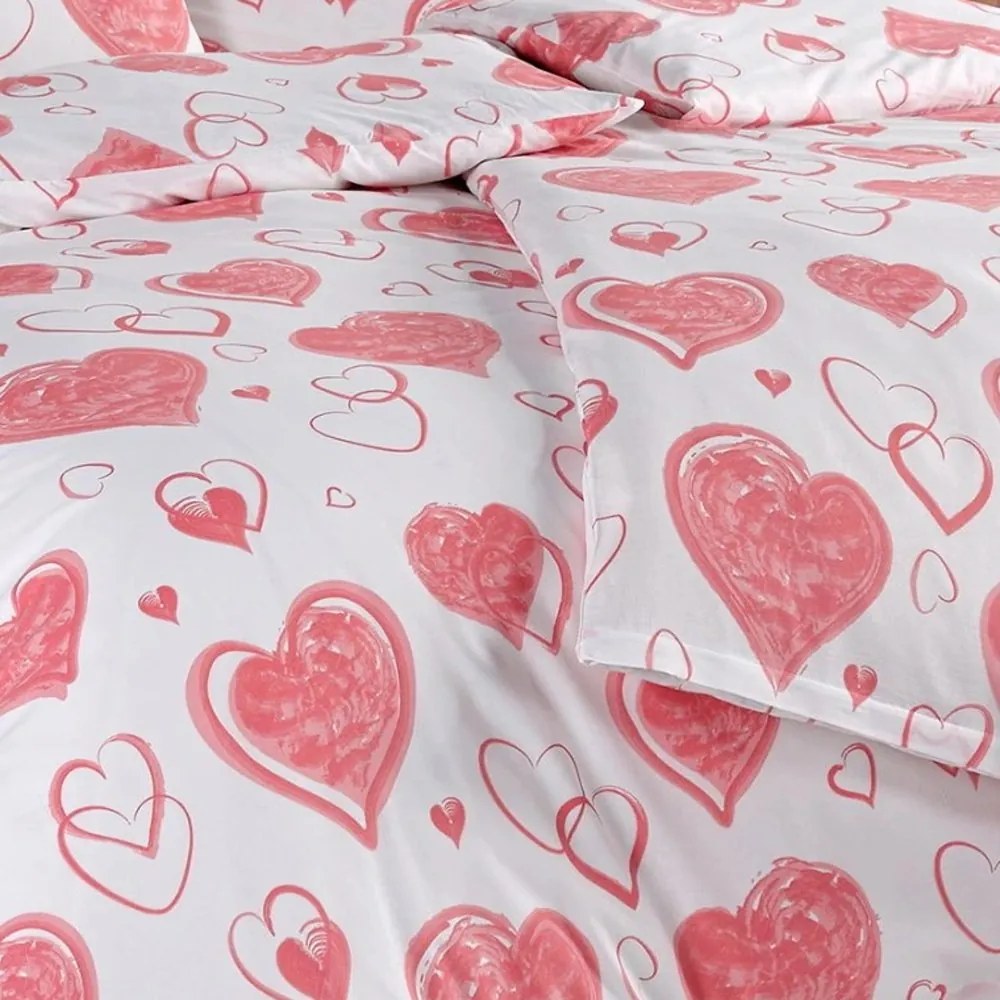 Bavlněné ložní povlečení Pink Love - rozbalené